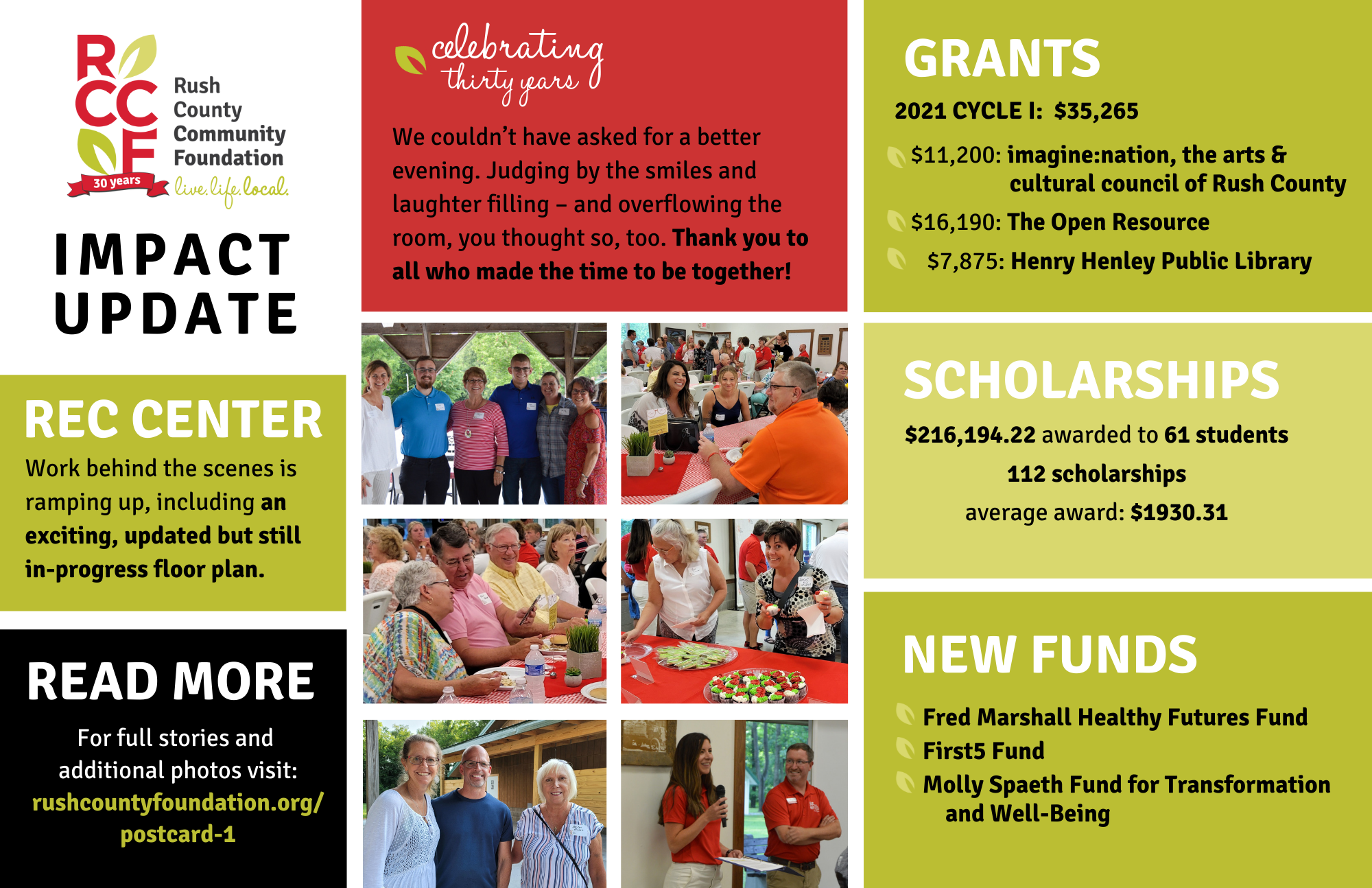Impact Update: Postcard #1 • Rush County Community Foundation