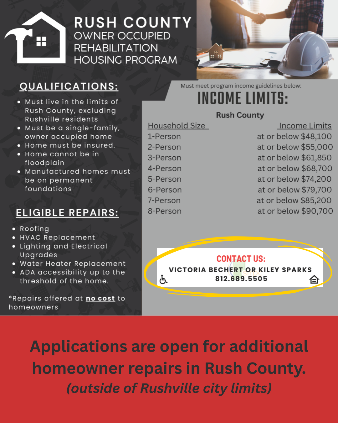 More Free Owner Occupied Rehabilitation Housing Repairs - Rush County ...